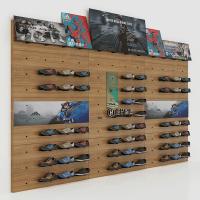 China Home Furniture Wooden Wall Mounted Sneaker Shoe Display with LED Shelves and Function for sale