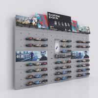 China Home Furniture Wooden Wall Mounted Sneaker Shoe Display with LED Shelves and Function for sale