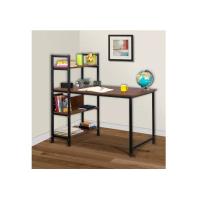 China Living Room Furniture Vintage Soho L Shape Wood Frame Study Workbench with Metal Legs for sale