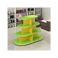 China Colorful Waterfall 4 Tiers Wood Acrylic Display Riser Stand for Livingroom Furniture for sale