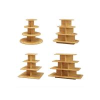 China Colorful Waterfall 4 Tiers Wood Acrylic Display Riser Stand for Livingroom Furniture for sale