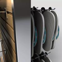China Commercial Sectional Display Furniture Sandal Rack with Eco-friendly Display Stand for sale