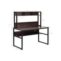 China CEO Student Office Vintage Furniture Specific Office Desks with Hutch Bookshelf Storage for sale