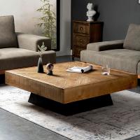 China Oak Coffee Table for Living Room TV Stand and Center Table Marble Wood Adjustable Simple for sale