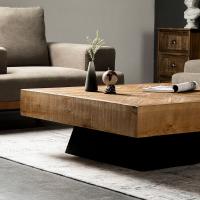 China Oak Coffee Table for Living Room TV Stand and Center Table Marble Wood Adjustable Simple for sale