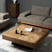 China Oak Coffee Table for Living Room TV Stand and Center Table Marble Wood Adjustable Simple for sale