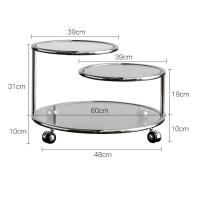 China Modern EUROPEAN Design Glass Top Coffee Table with Rotating Function and PU Leather Cover for sale