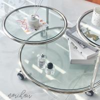 China Modern EUROPEAN Design Glass Top Coffee Table with Rotating Function and PU Leather Cover for sale