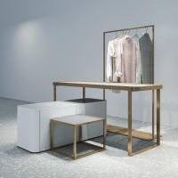 China Golden Apparel Display Rack Clothing Boutique Display Furniture for Kids Set Product for sale