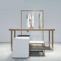 China Golden Apparel Display Rack Clothing Boutique Display Furniture for Kids Set Product for sale