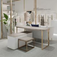 China Golden Apparel Display Rack Clothing Boutique Display Furniture for Kids Set Product for sale
