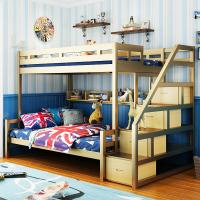 China School Furniture Metal Single Wooden Child Plywood Loft Bed with Stairs and Drawers for sale