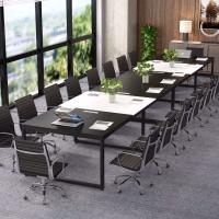 China 8ft Traditional Design Metal Meeting Room Table and Chairs Set for Small SOHO Office for sale