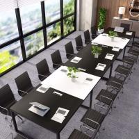 China 8ft Traditional Design Metal Meeting Room Table and Chairs Set for Small SOHO Office for sale