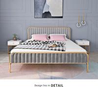 China 1800*1800*2000 Fashion Design Single Queen King Size Bed Frame with Aluminium Profile for sale