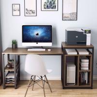 China Commercial Soho Home Office Desk with Book Shelves Modern Furniture Metal and Wood for sale