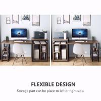 China Commercial Soho Home Office Desk with Book Shelves Modern Furniture Metal and Wood for sale