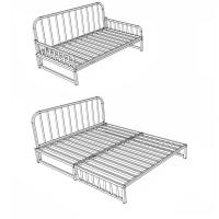 China Foldable Sifa Beds for Adults Metal Foldable Bed Table Oak Wood Single Sofa Bed Foldable for sale