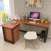 China Mail Packing Modern Work Office Desk L Shape Black and White with Steel Furniture for sale