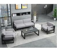 China Regional Style Chinese Style Sofa Set for Living Room Office Furniture Leather Office for sale