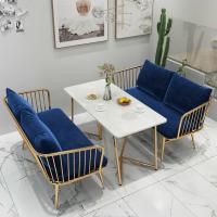 China Contemporary Design Style Luxury Coffee Table Set with PU Leather Cover Material for sale