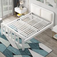 China Simple Double Bed Designs for Master Room Bedroom Furniture Metal Bed Flat Sheets for sale
