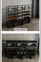 China Stackable Wine Wall Cabinet Customized Bar Metal Glass Wine Storage Rack for Display for sale