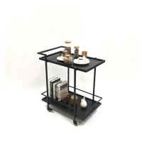 China Mail Packing N 3 Tier Steel Trolley Simple Design Foldable Mini Food Serving Hotel/Tea for sale