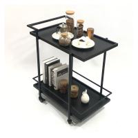 China Mail Packing N 3 Tier Steel Trolley Simple Design Foldable Mini Food Serving Hotel/Tea for sale