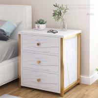China 3 Drawer Gold Night Stand for Bedroom Cabinet and Drawers in Hospital Bedside Cabinet for sale