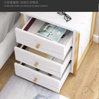 China 3 Drawer Gold Night Stand for Bedroom Cabinet and Drawers in Hospital Bedside Cabinet for sale
