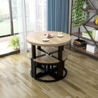 China Wire Trunking Round Conference Meeting Room Table in Wood Style PANEL for SOHO Office for sale