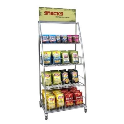 China Wire Shelving Grid Panel Display Racks for Eco-Friendly Advertising and Displaying Snacks for sale