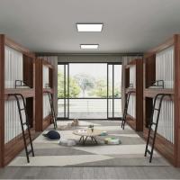 China Walnut Double Deck Solid Wood Loft Bed KD Structure for Customized Customer's Request for sale