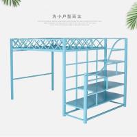 China Chinese Design Style Metal Queen Size Loft Bed for Modern Apartment Living for sale