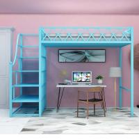 China Chinese Design Style Metal Queen Size Loft Bed for Modern Apartment Living for sale