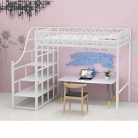 China Chinese Design Style Metal Queen Size Loft Bed for Modern Apartment Living for sale