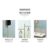 China Golden Industrial Pipe Clothing Rack for Boutique Display Stand in Customer Colors for sale