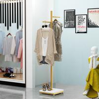 China Golden Industrial Pipe Clothing Rack for Boutique Display Stand in Customer Colors for sale