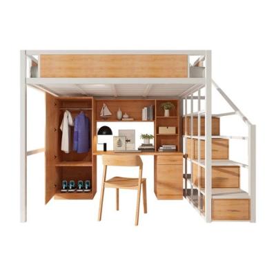 China Mail Packing N Full Loft Bed with Desk Cabinet and Lockers for sale