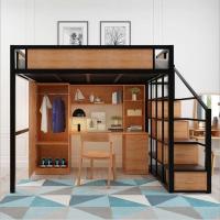 China Mail Packing N Full Loft Bed with Desk Cabinet and Lockers for sale