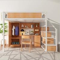 China Mail Packing N Full Loft Bed with Desk Cabinet and Lockers for sale