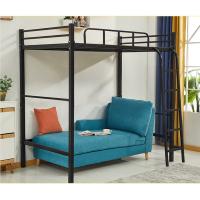 China Queen Size Metal Loft Bunk Bed with Wooden Cabinet Modern Design and Hotel Style for sale