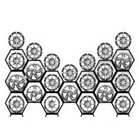 China Picture Suggested Car and Wheels Stand with Stainless Steel Rim Display Rack for sale