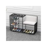 China Portable Living Room Furniture Metal Shoe Rack with Modern Design and Wire Storage for sale