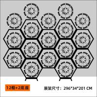 China Picture Suggested Car and Wheels Stand with Stainless Steel Rim Display Rack for sale