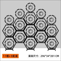 China Picture Suggested Car and Wheels Stand with Stainless Steel Rim Display Rack for sale
