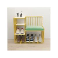 China Portable Living Room Furniture Metal Shoe Rack with Modern Design and Wire Storage for sale