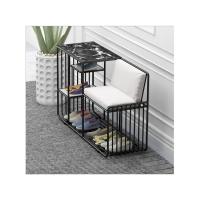 China Portable Living Room Furniture Metal Shoe Rack with Modern Design and Wire Storage for sale