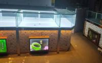 China Custom Logo Commercial Sectional Furniture with Glass Display Cabinet and LED Lights for sale